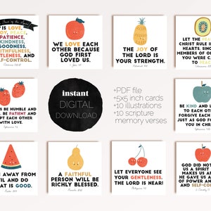 Fruit of the Spirit Scripture Memory Cards (DIGITAL DOWNLOAD ...