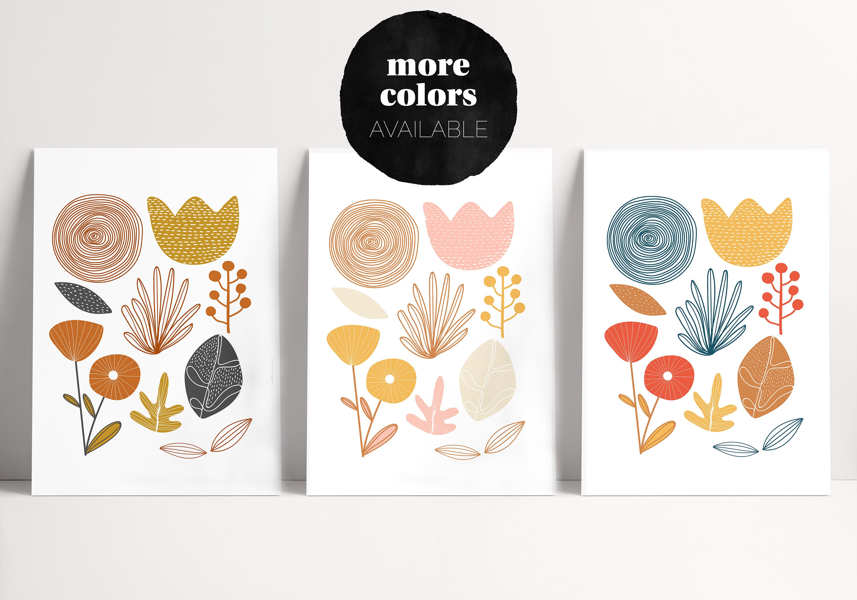 Pastel Scandi Botanical Vertical Print Digital Download - Etsy