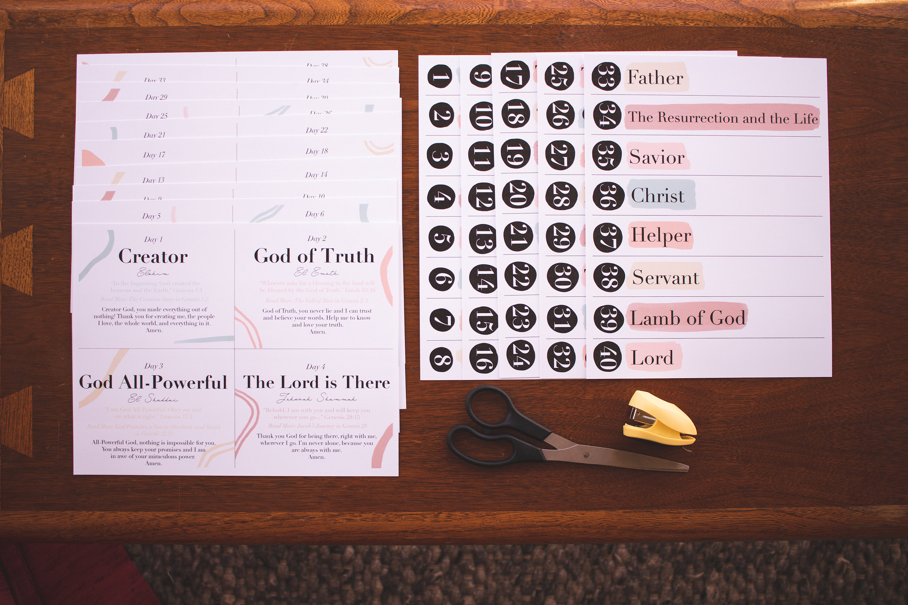 Lent Paper Chain & Devotional Card Set (DIGITAL DOWNLOAD), Printable ...
