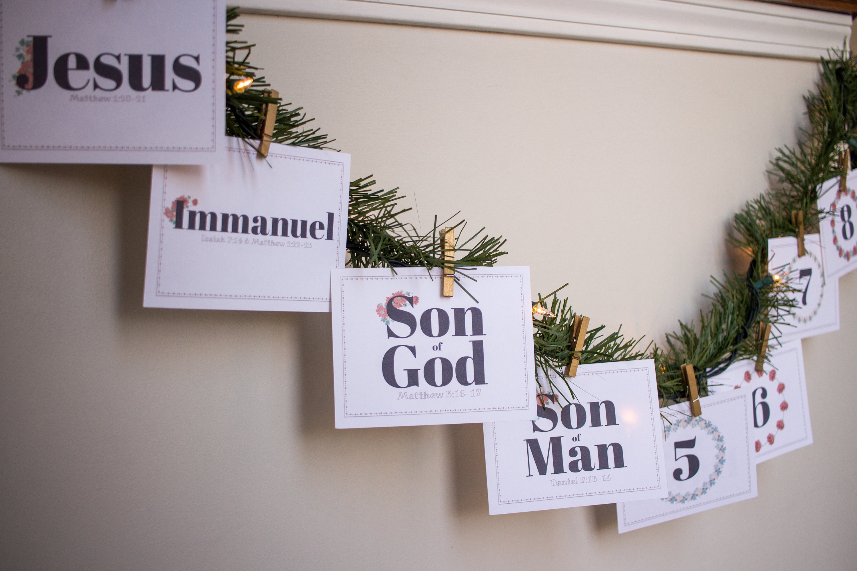Names of Jesus Advent Cards: Postcard Size, 4.25x5.5" (DIGITAL DOWNLOAD ...