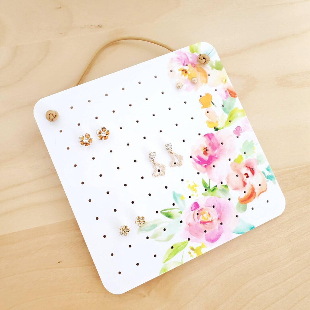 Earring Holder Stand, Earring Display, Jewelry Organizer, Modern White ...