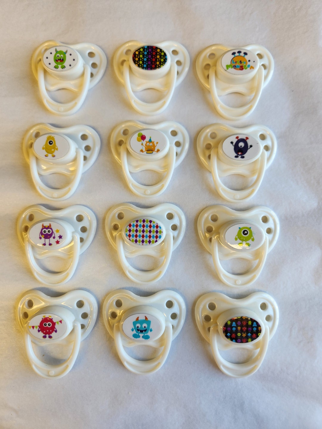 Magnetic Pacifier for Dolls 12 Pc (little Monster )design - Etsy