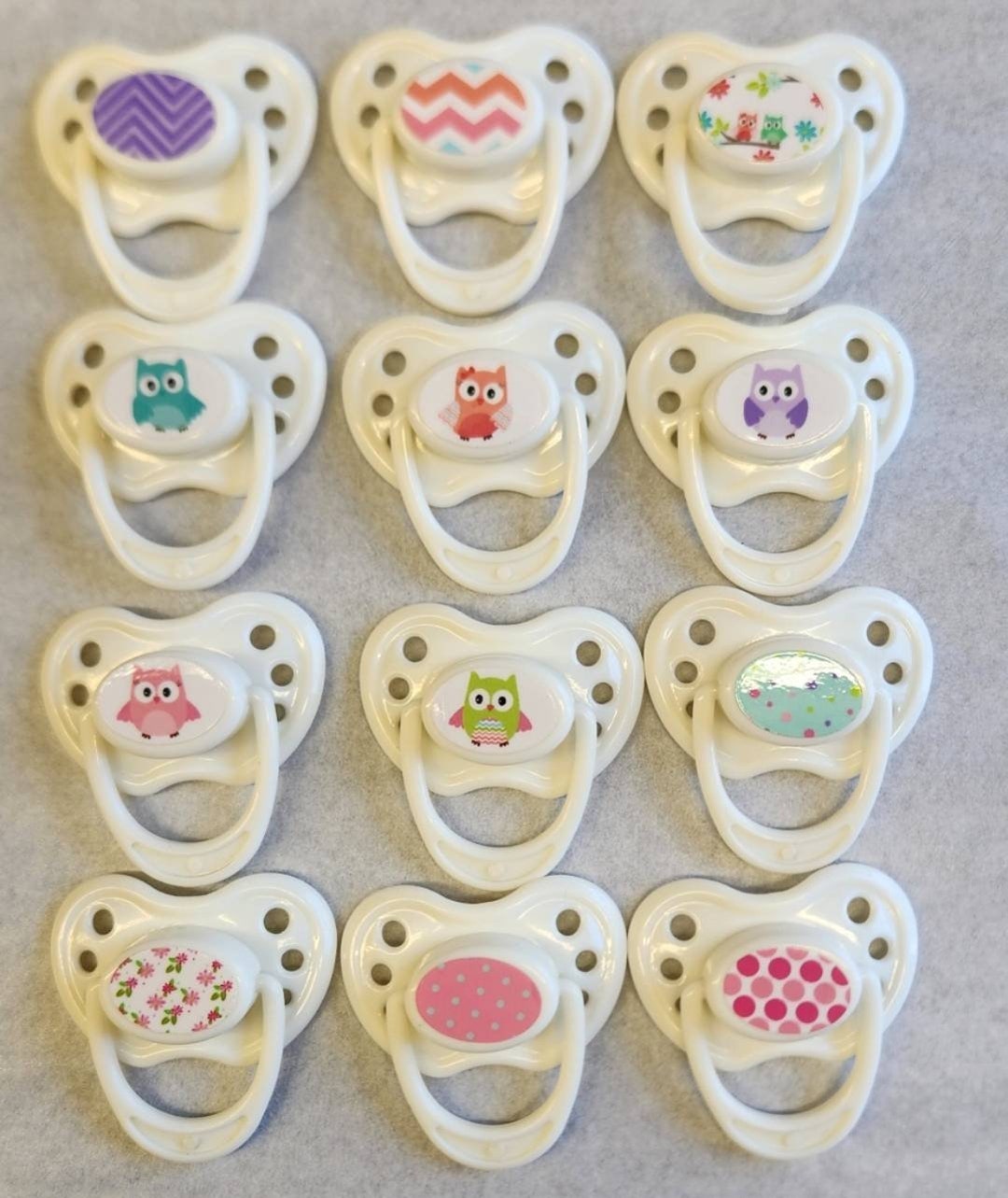 Magnetic Pacifier for Dolls 1pc (happy Owls)design - Etsy