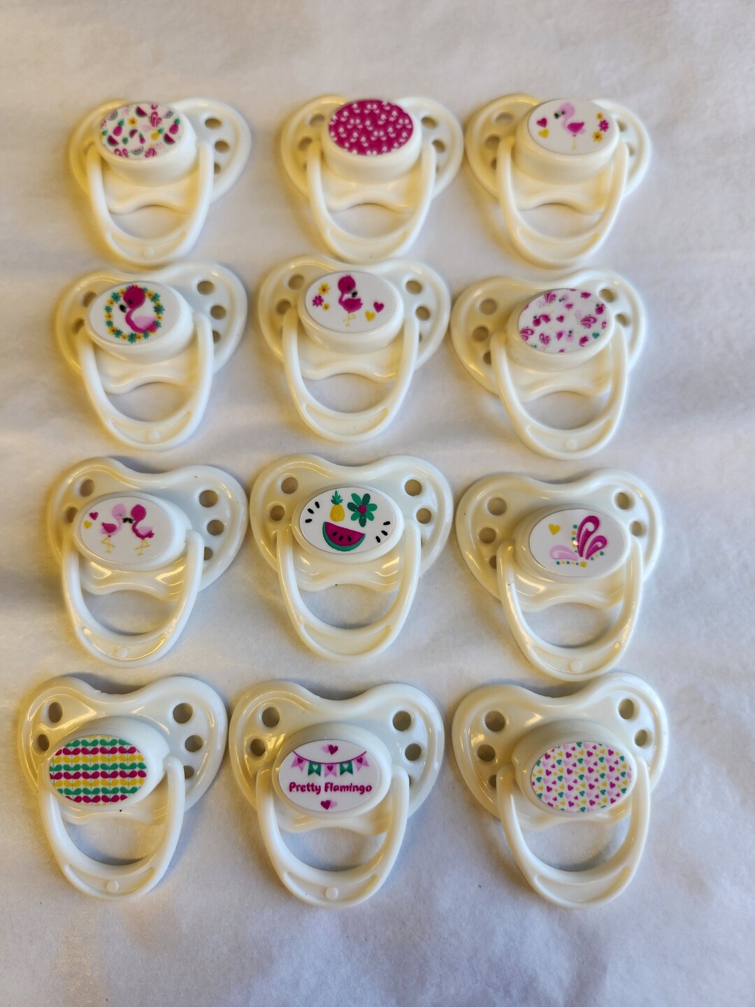 Magnetic Pacifier for Dolls 12 Pc (pretty Flamingo)design - Etsy