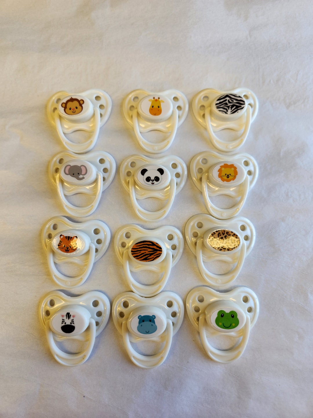 Magnetic Pacifier for Dolls 12 Pc (in the Jungle )design - Etsy