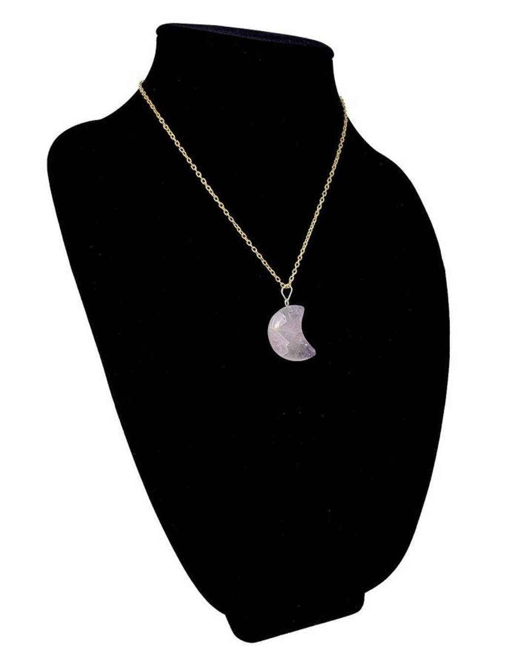 Crescent Moon Amethyst Gemstone Pendant "1" - Etsy
