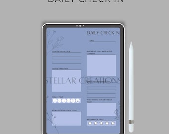Simple Daily Check-in, Printable - Etsy