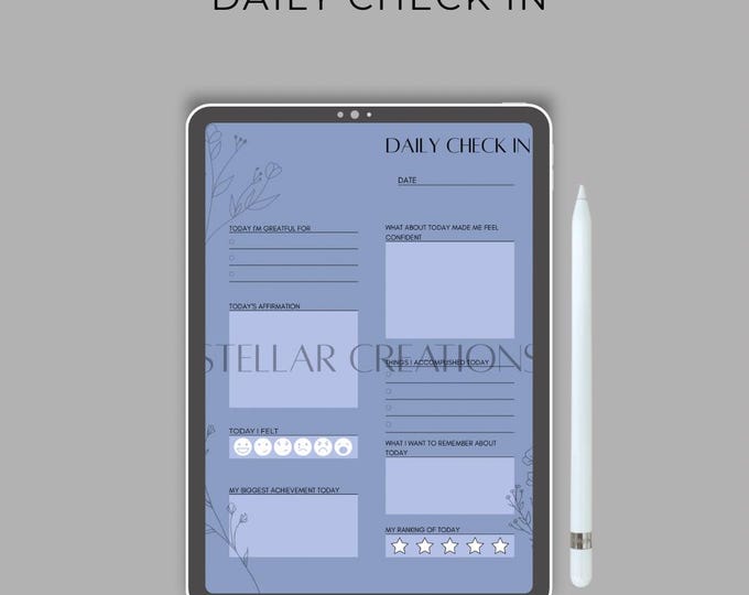 Simple Daily Check-in, Printable - Etsy Canada