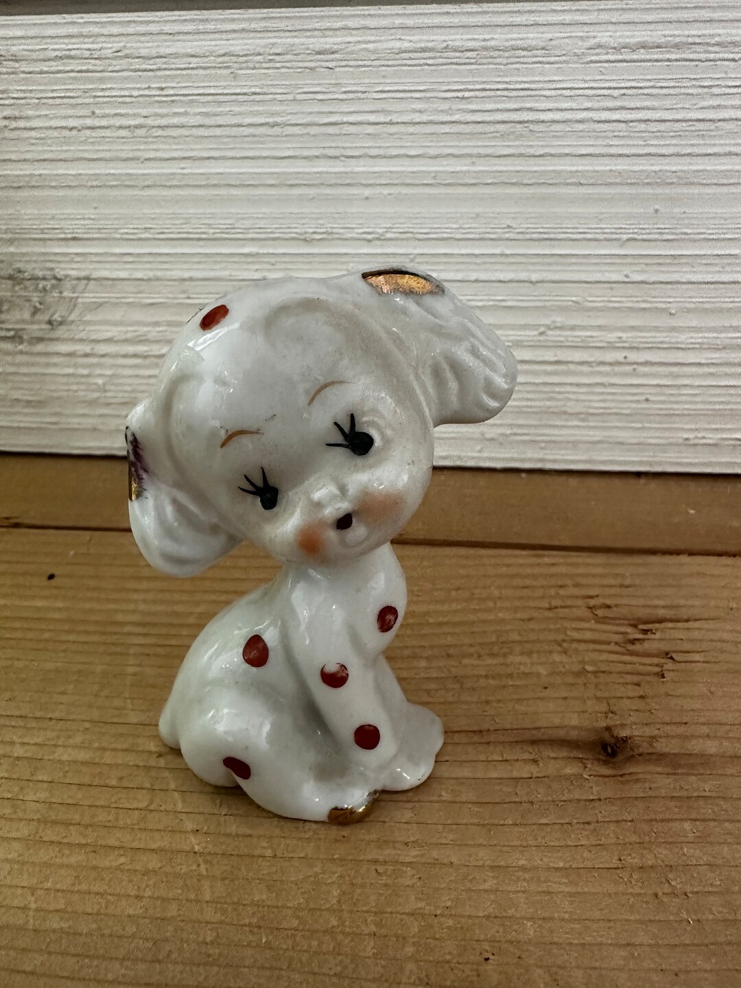 Vintage Kawaii Polka Dog - Etsy