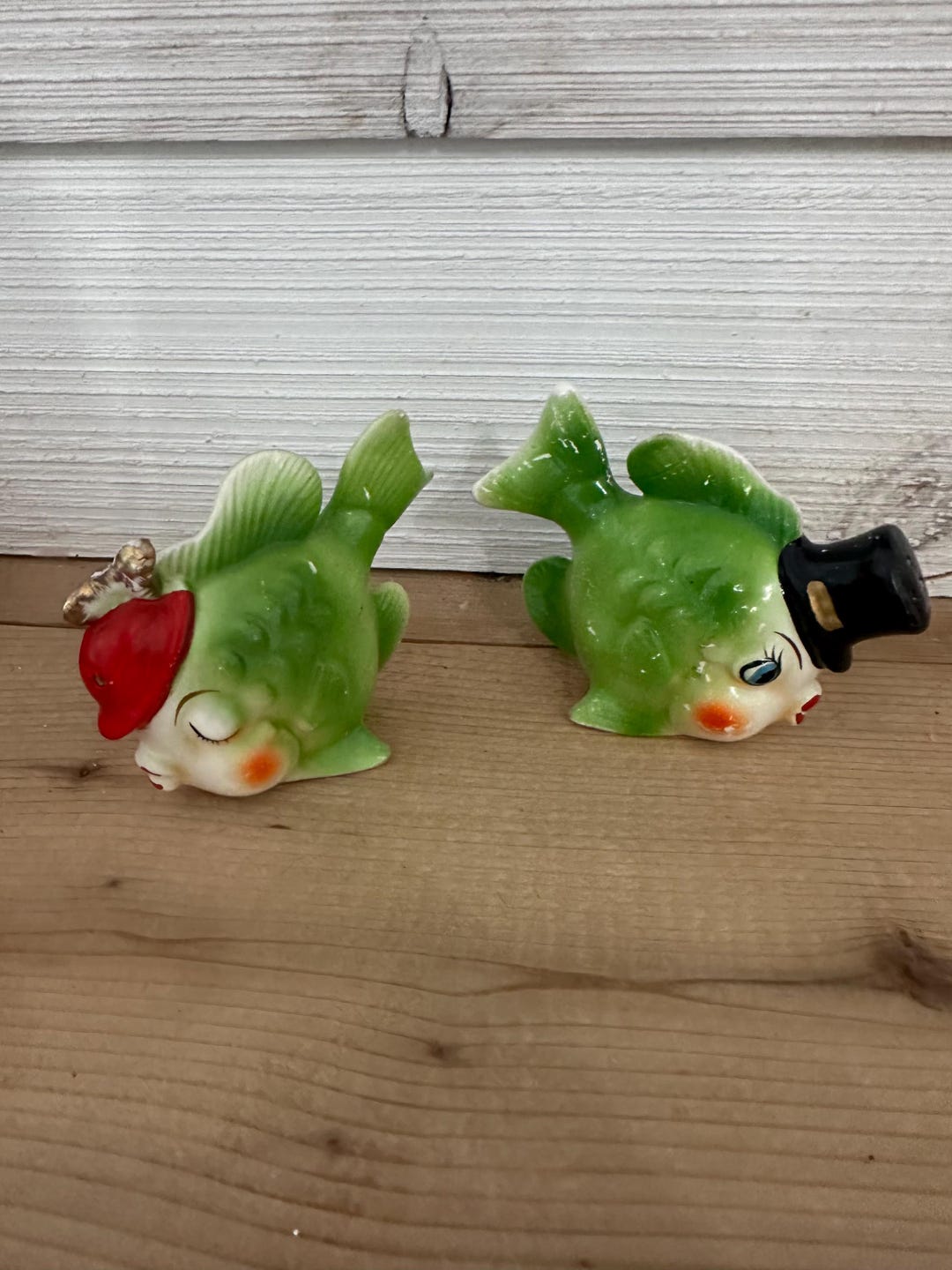 Vintage HTF Anthropomorphic Fish With Hat Shakers - Etsy