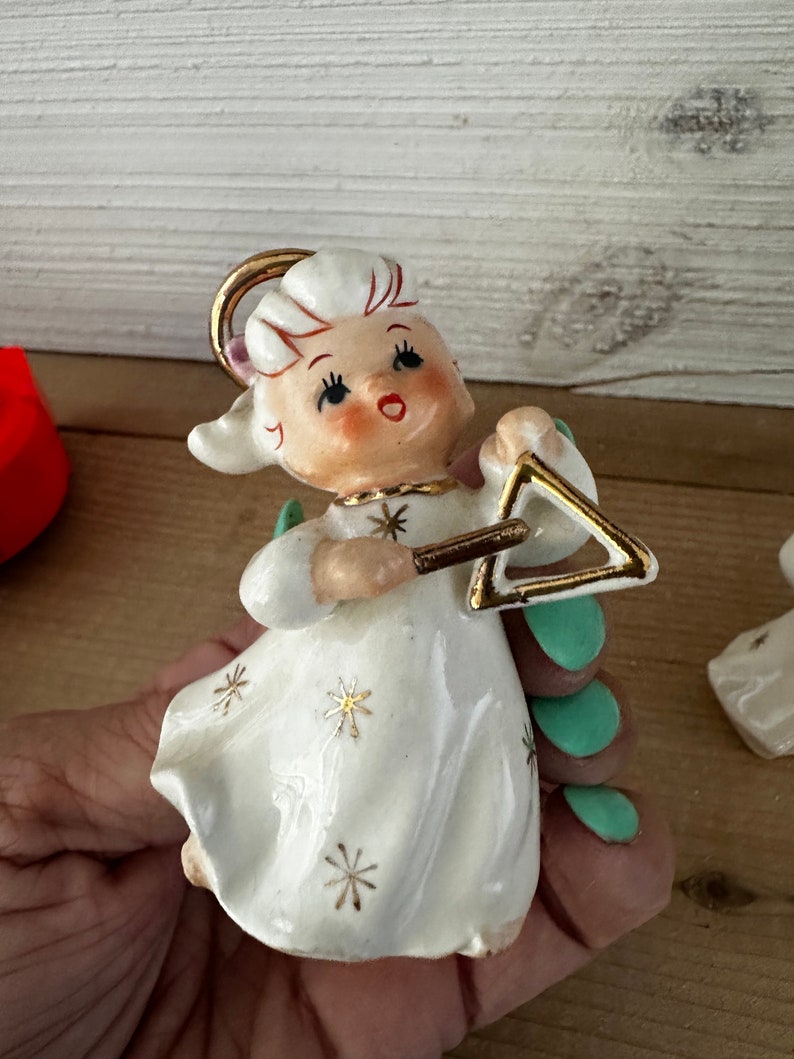Vintage RARE Lefton Musical Angel Candle Huggers - Etsy