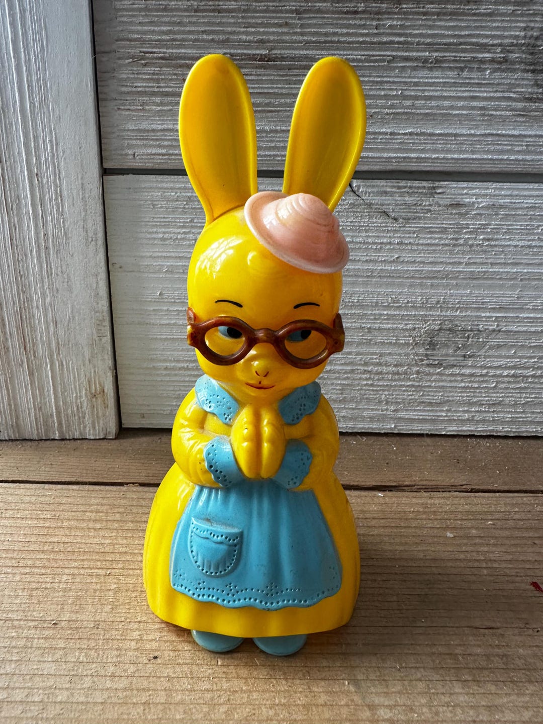 Vintage Knickerbocker Girl Bunny Rattle - Etsy