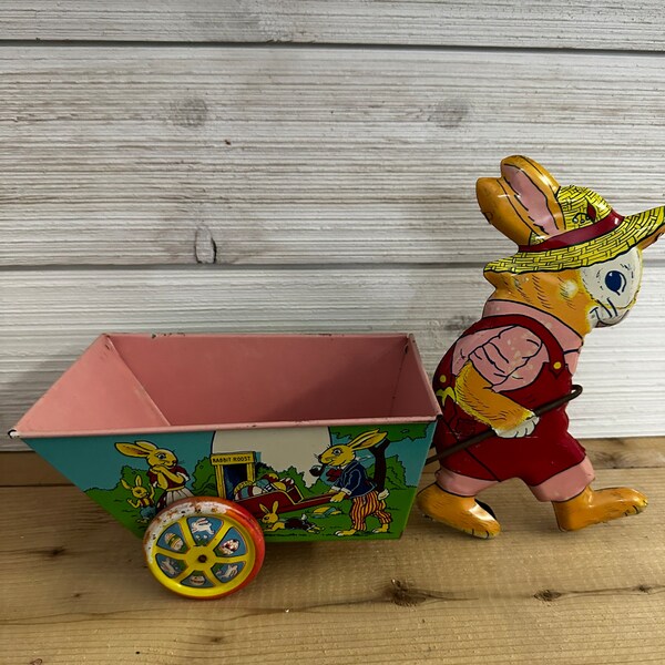 Bunny Pulling Cart - Etsy