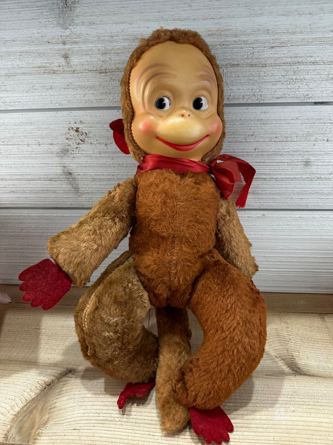 Vintage Stuffed Monkey - Etsy