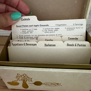 Vintage Faux Leather Recipe Box Cream - Etsy