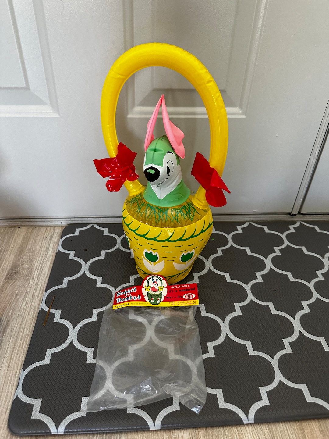 Vintage Inflatable Bunny in Basket Japan - Etsy