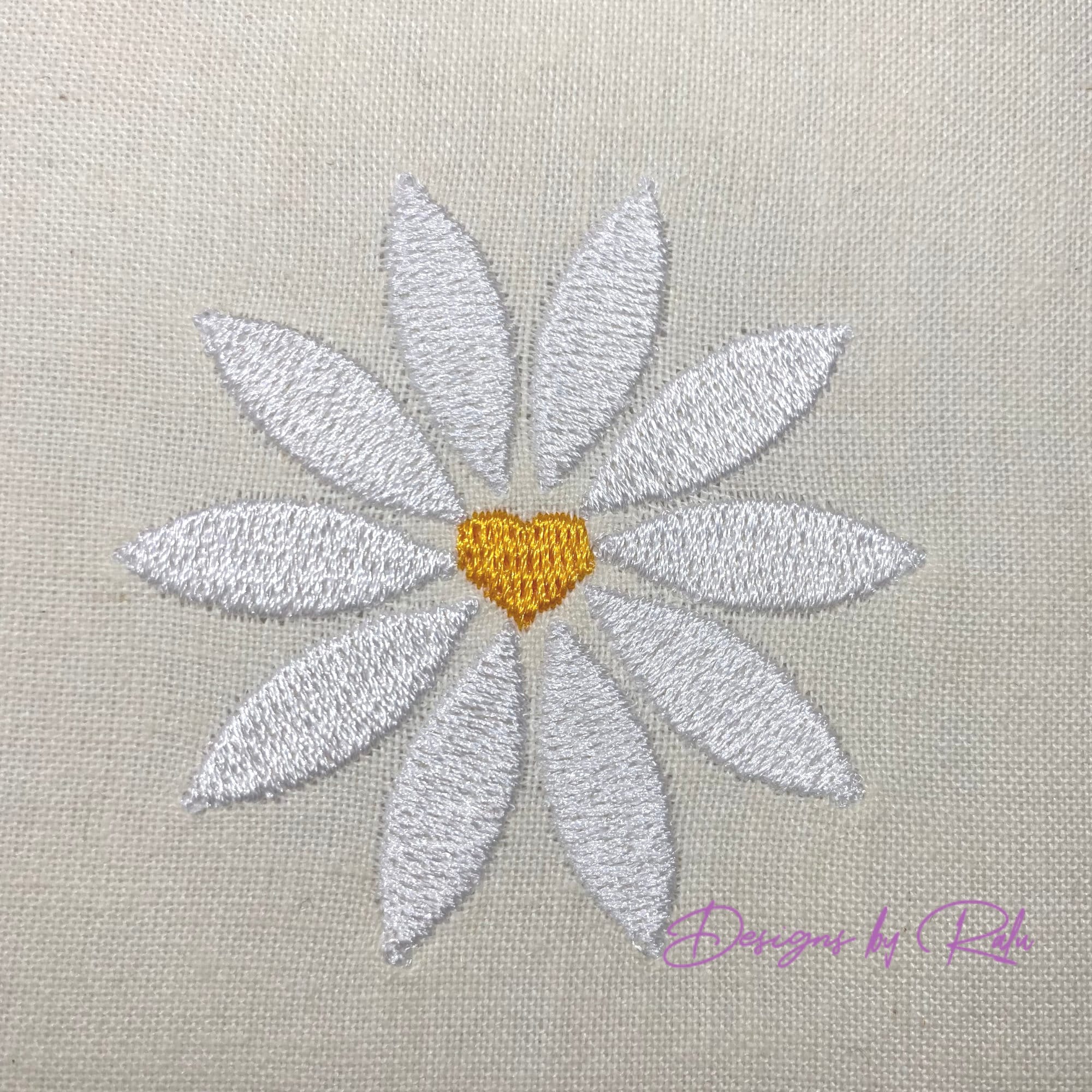 Daisy Flower Machine Embroidery Design, Flower Embroidery, Floral ...
