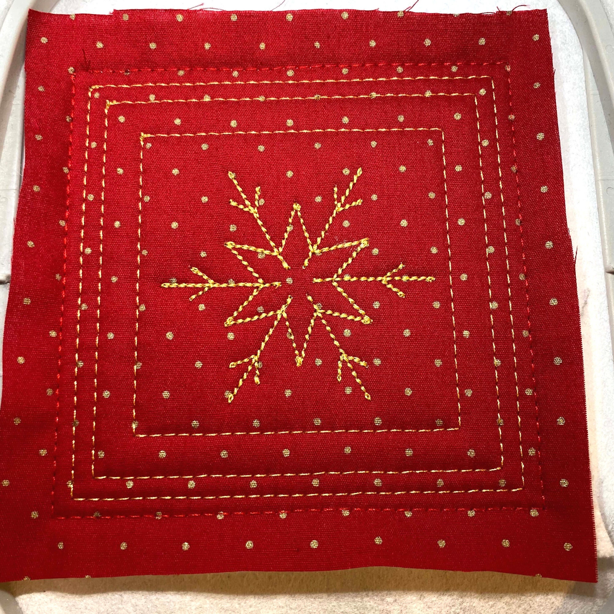 Christmas in the Hoop Snowflake Coaster Embroidery Digital - Etsy