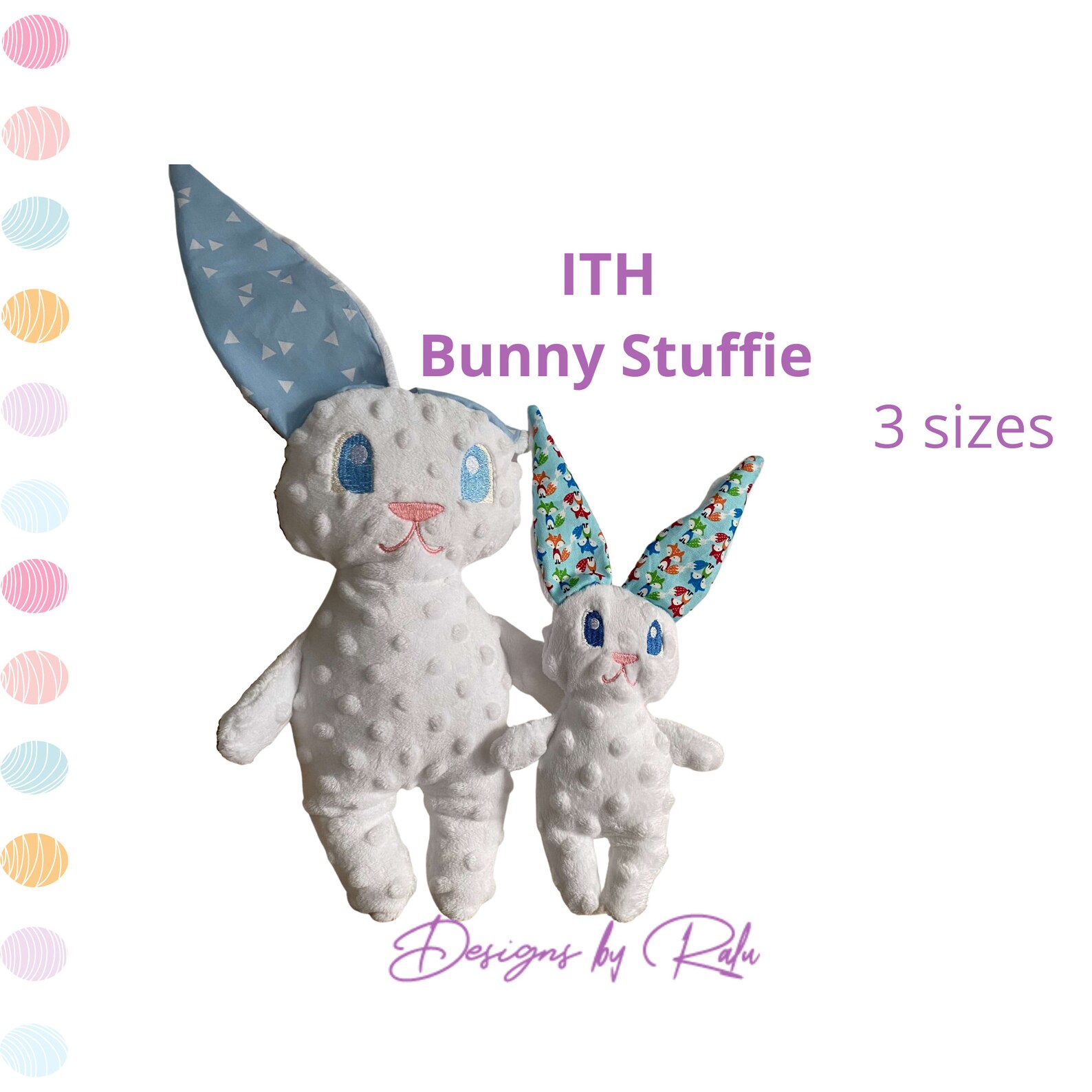 ITH in the Hoop Bunny Stuffie,machine Embroidery Design Pattern, Plush ...
