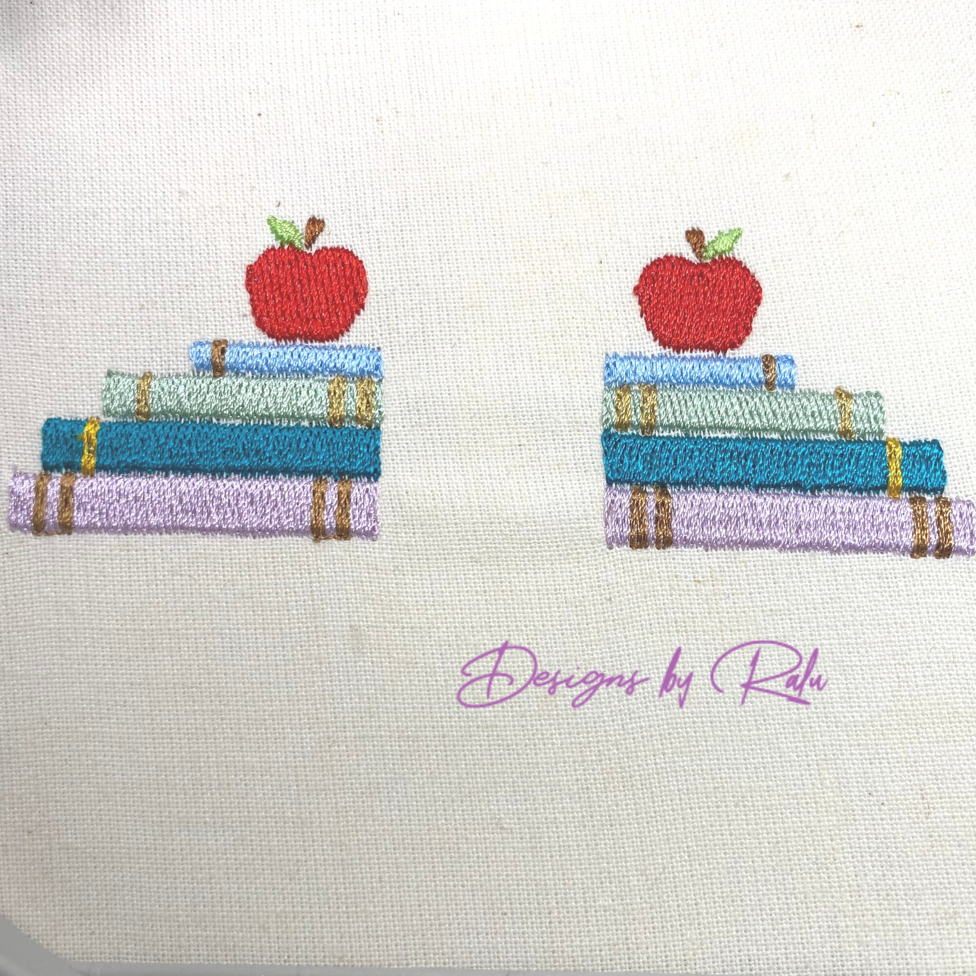 Back to School Books Machine Embroidery Design, Bookends Fill Stitch ...