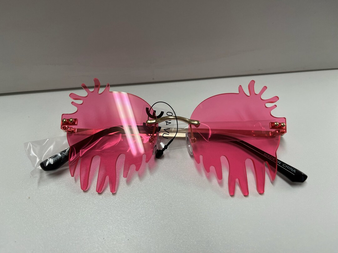 Big Splash Dripping Sunglasses, Drip Sunglasses, Rimless Sunglasses ...