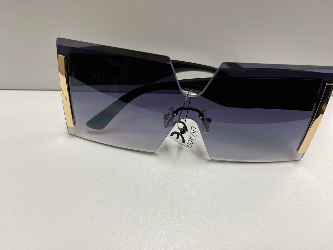 Gold Side Enforced Sheild Sunglasses, Stylish Shield Sunglasses - Etsy