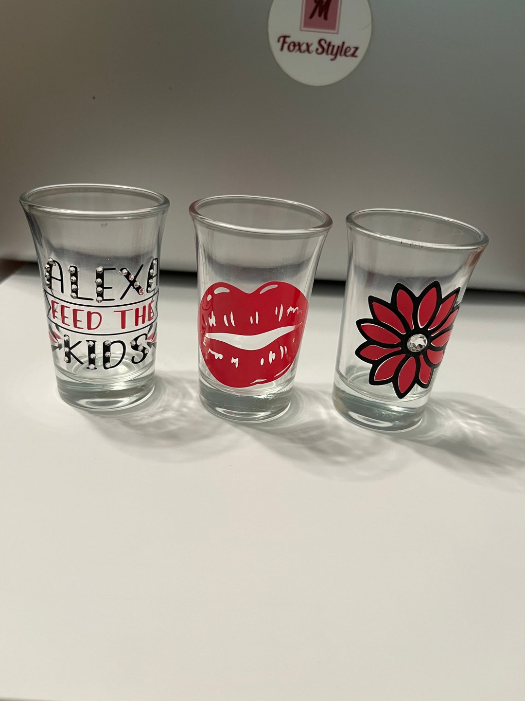Shot Glass Sets, Alexa Feed the Kids Shot Glass, Lips Shot Glass, Kiss ...