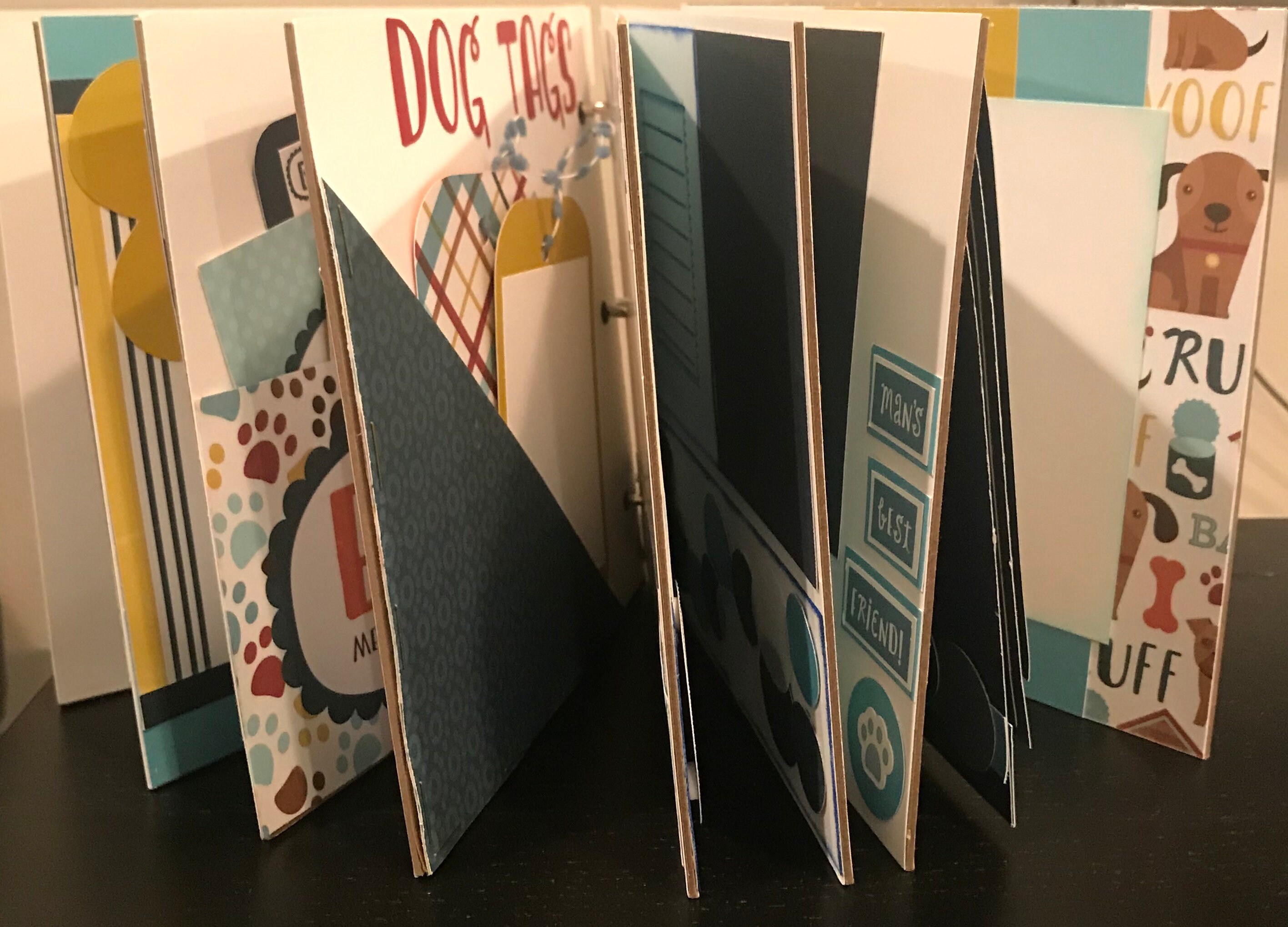 Dog Scrapbook, Mini Chipboard Album Man's Best Friend Book, Dog Photo ...