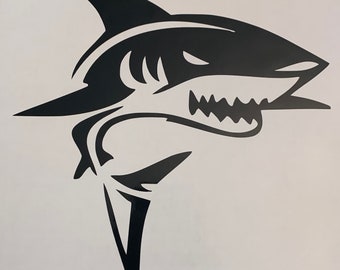 Shark Vinyl Decal | Etsy