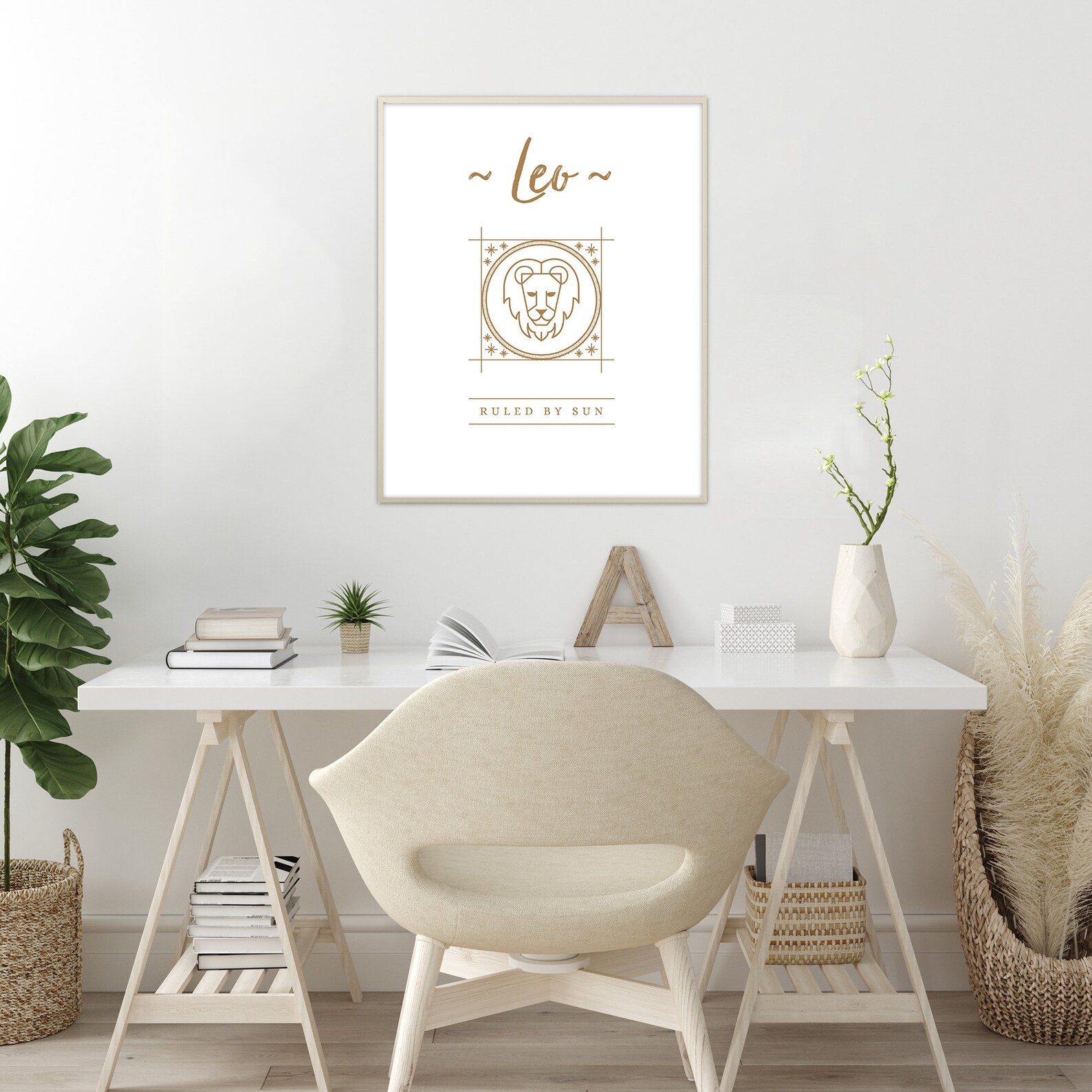 Leo Zodiac Sign Wall Art Star Sign Print Astrology Art - Etsy Australia