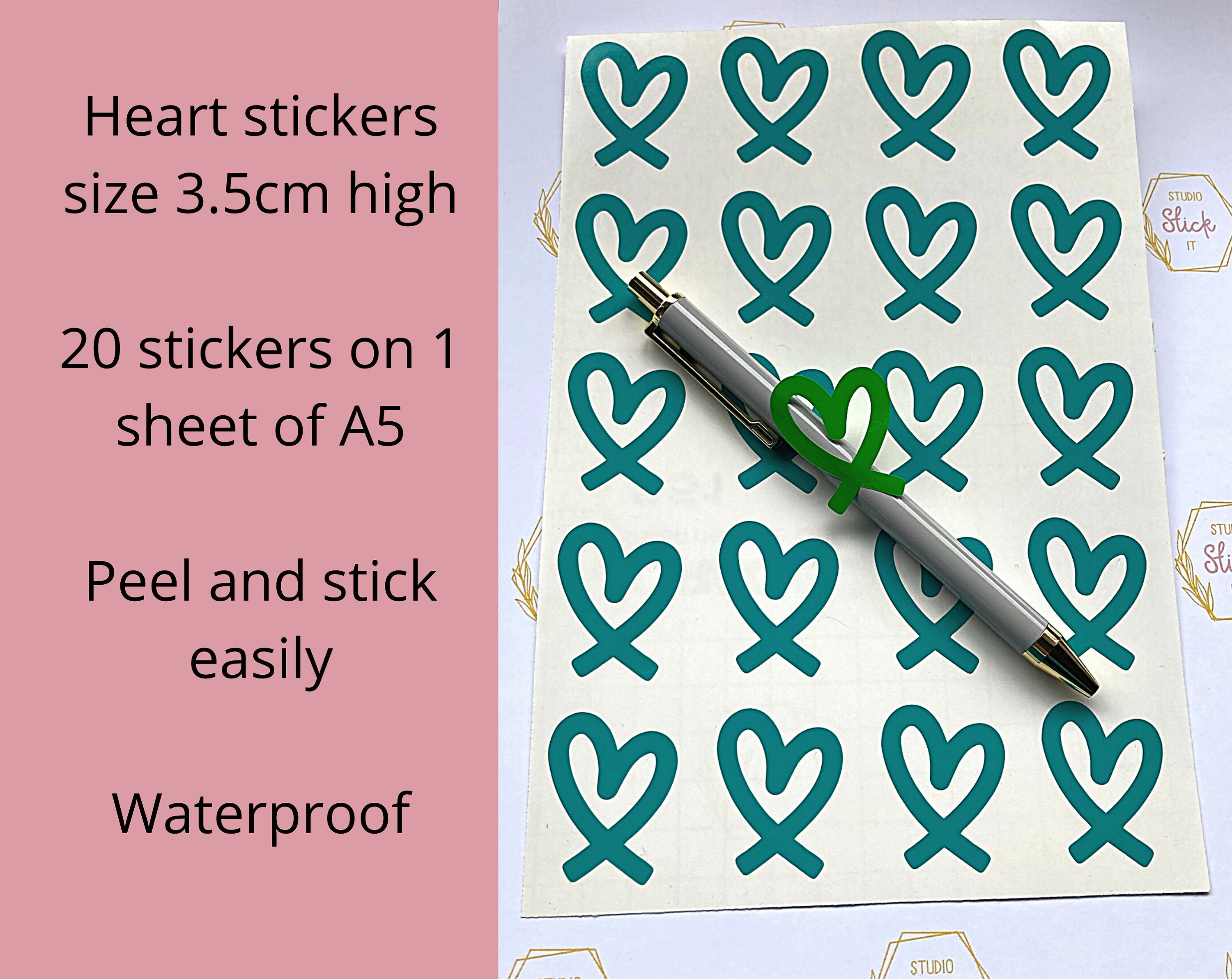 Heart Outline Sticker Coffee Cup Heart Stickers Cute Heart - Etsy Ireland