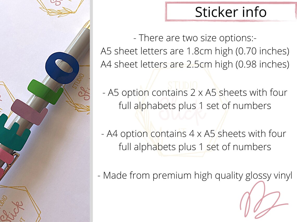 A-Z Alphabet Stickers, Alphabet Letters, Vinyl Decal Labels Full ...