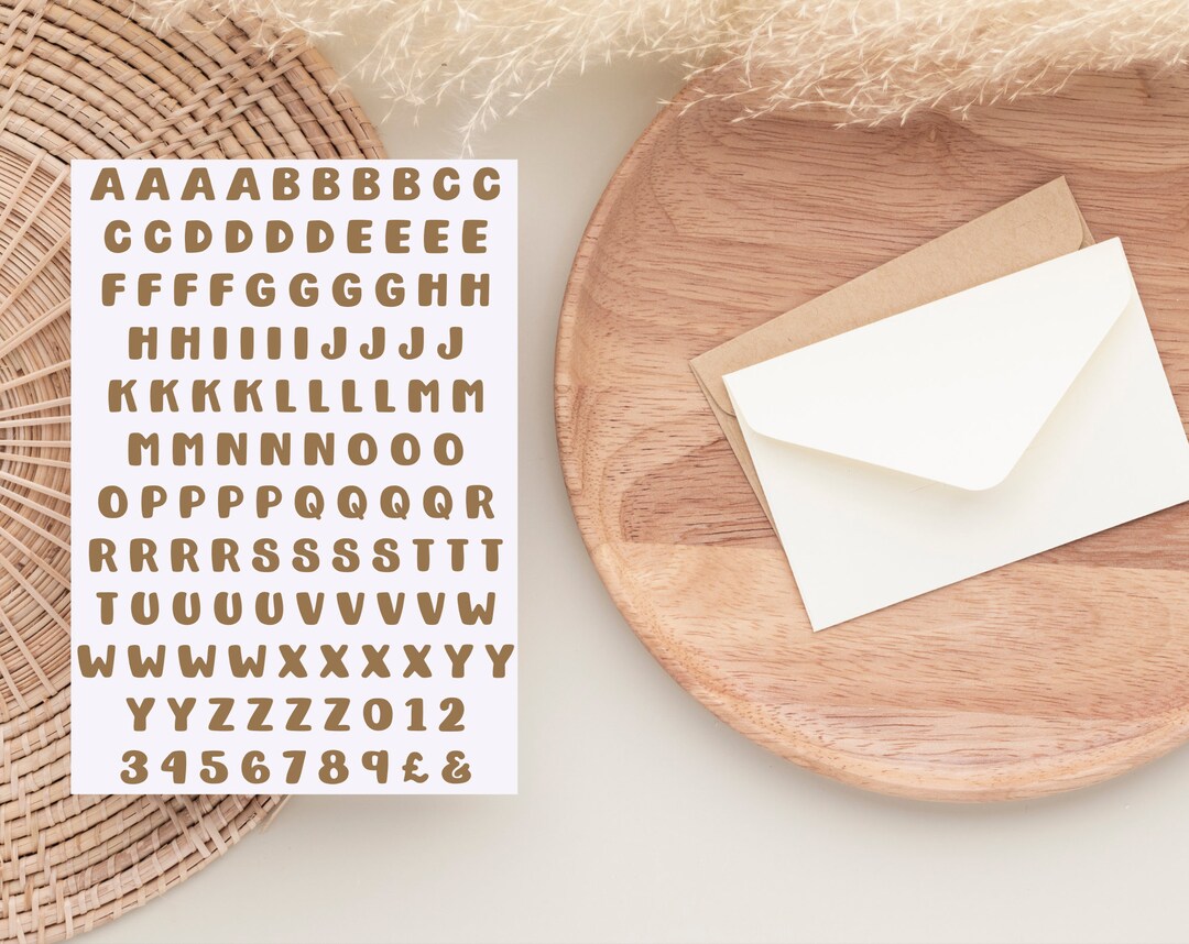 1cm Alphabet Stickers Alphabet Letters Vinyl Decal Labels - Etsy