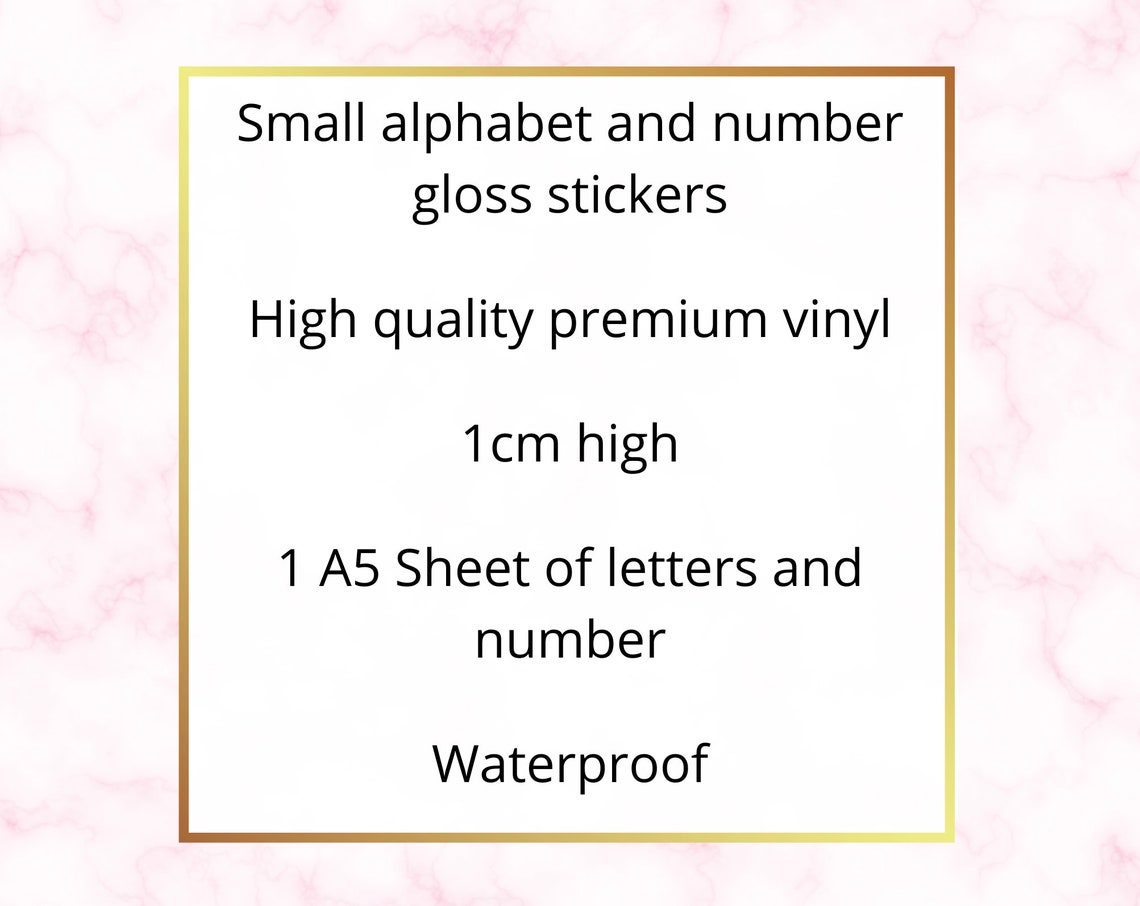 1cm Alphabet Stickers Alphabet Letters Vinyl Decal Labels - Etsy