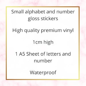 1cm Alphabet Stickers, Alphabet Letters, Vinyl Decal Labels - Small ...