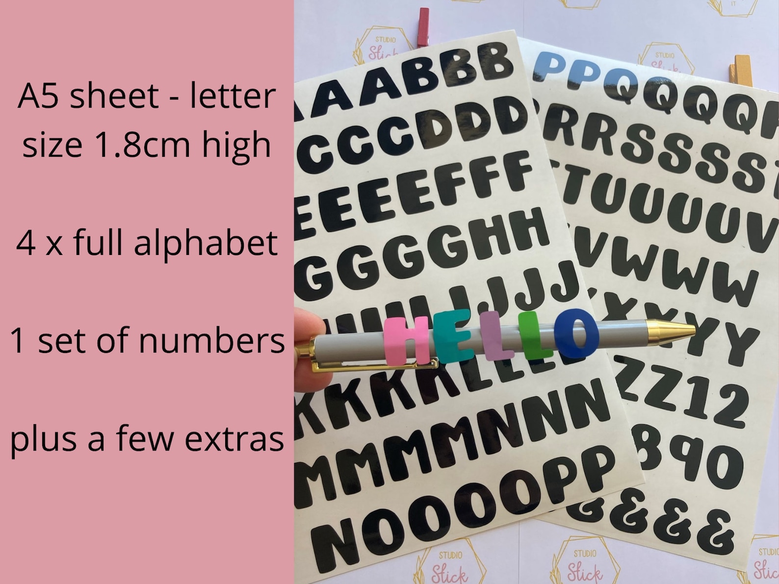 A-Z Alphabet Stickers, Alphabet Letters, Vinyl Decal Labels Full ...