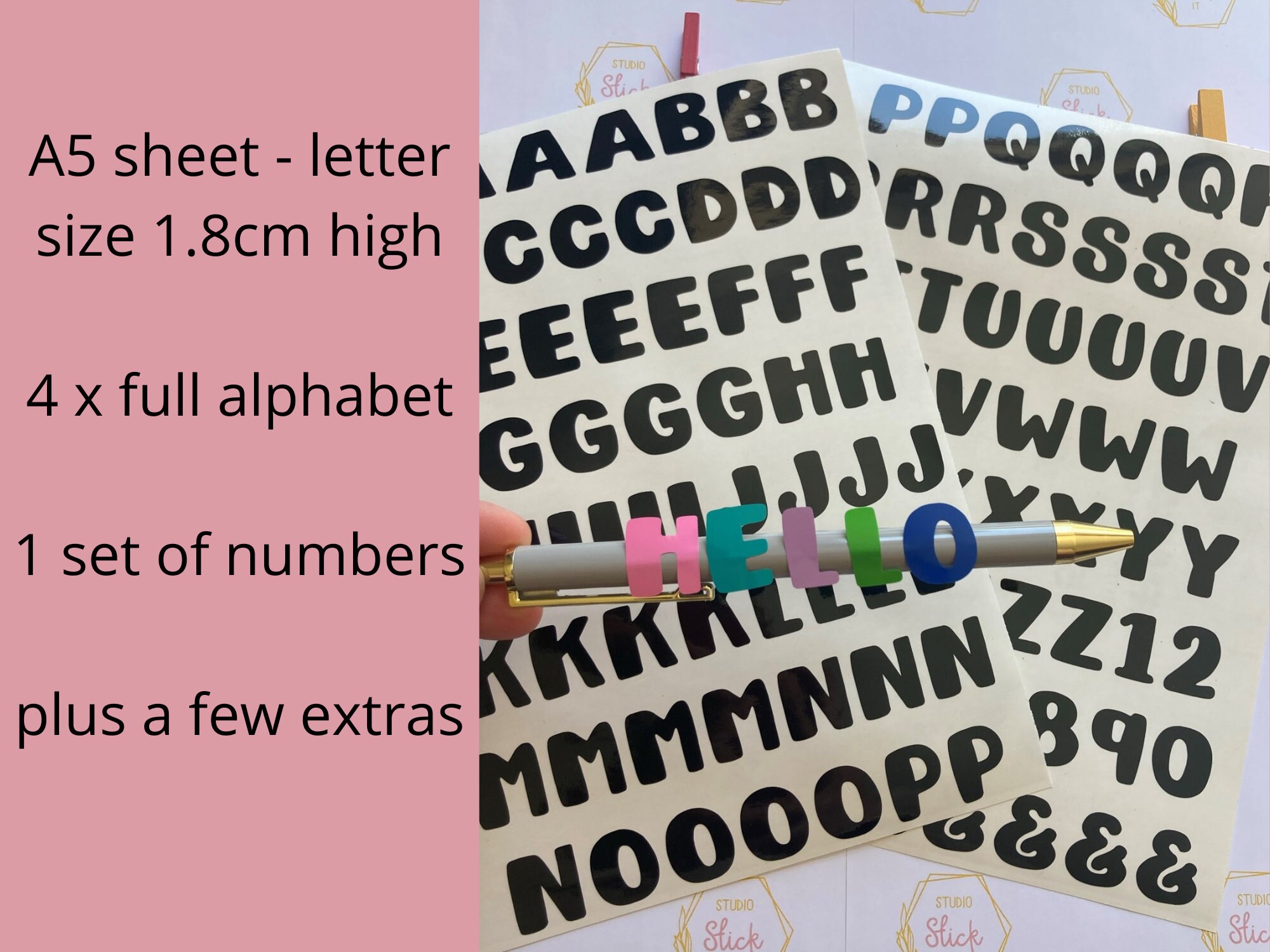 A-Z Alphabet Stickers, Alphabet Letters, Vinyl Decal Labels Full ...