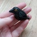 Pocket Familiar Cute Corvid Mini Crow Raven Pictish Clay Figurine Totem ...