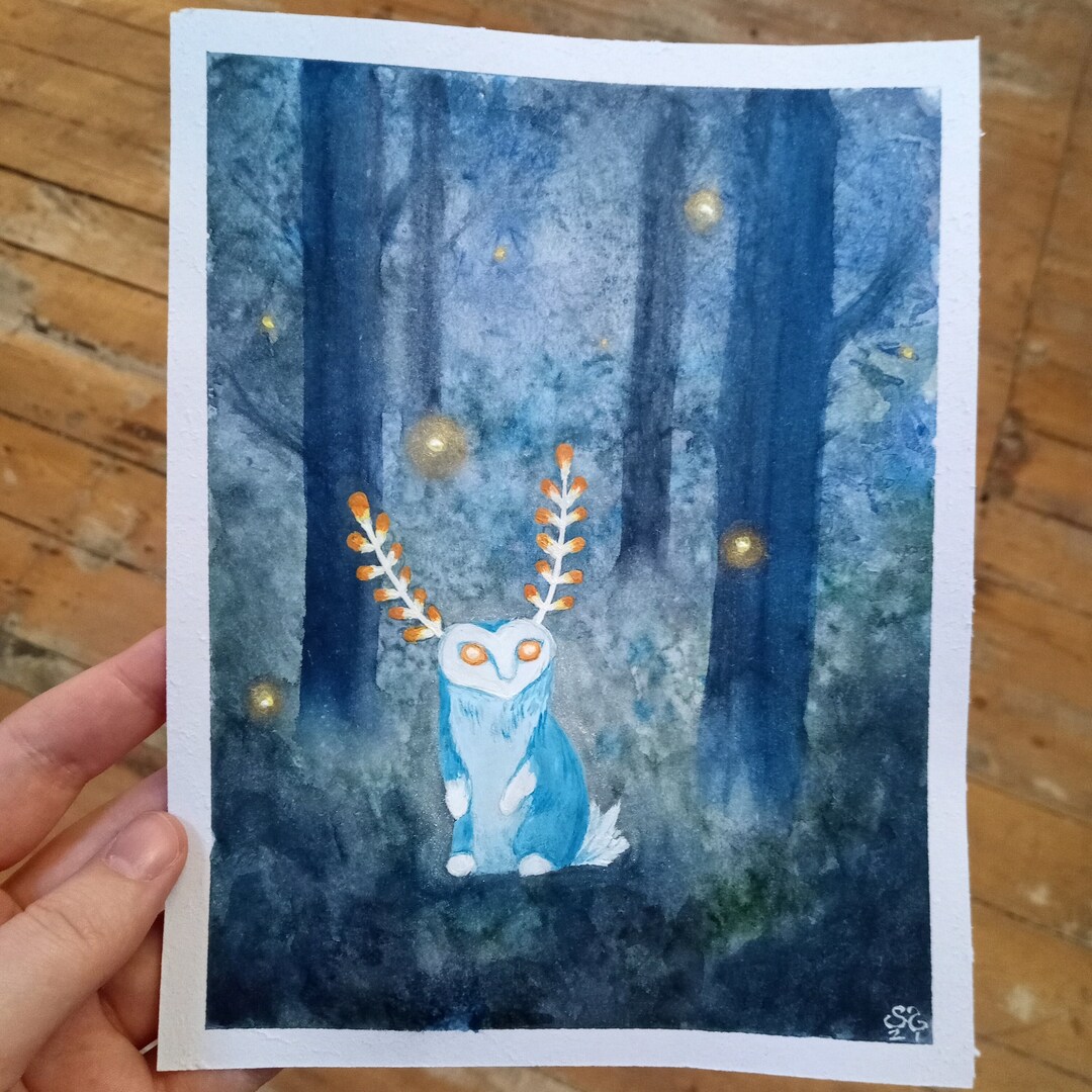 Legend of Zelda Blupee Woodland Spirit Watercolour Art Print Poster ...