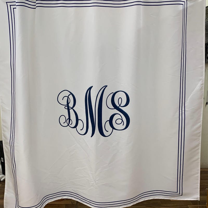 Monogram Curtain - Etsy