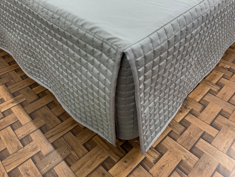 Texture Cotton Quilted Bedskirt Square Cotton Batting - 8