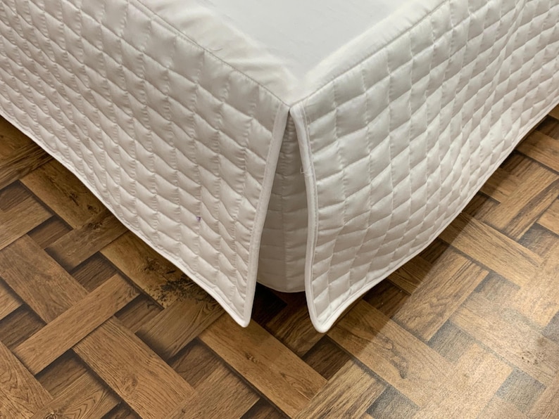 Texture Cotton Quilted Bedskirt Square Cotton Batting - 8
