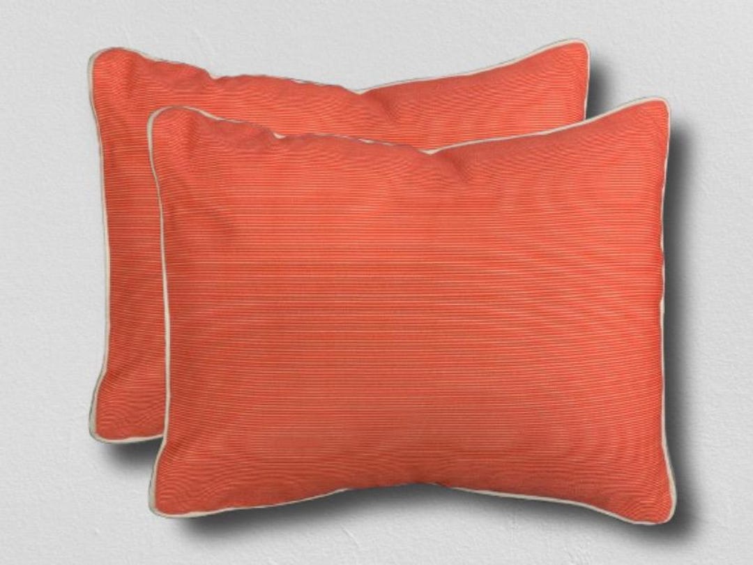 White Edge Piping Ticking Stripe Polyester Euro/pillow Sham set of 1 ...