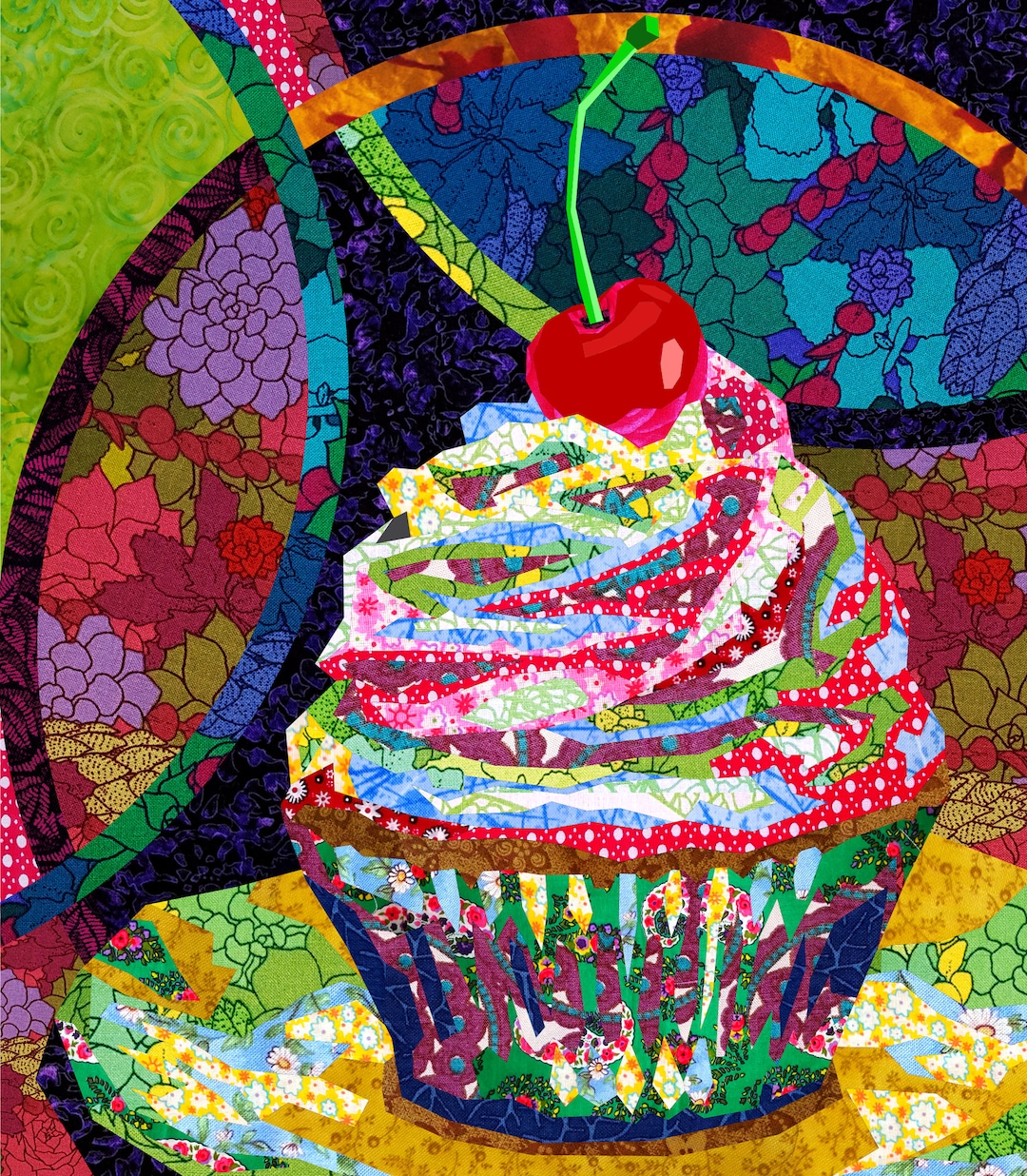 CUPCAKE Quilt Pattern, Still Life Fabric Collage, Applique - Etsy