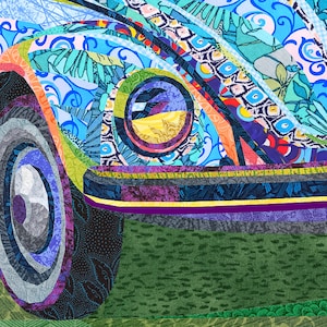 RETRO CAR Quilt Pattern, Fabric Collage, Applique - Etsy