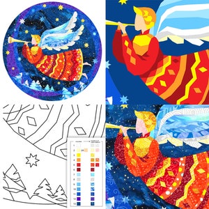 CHRISTMAS ANGEL Quilt Pattern, Fabric Collage, Applique - Etsy