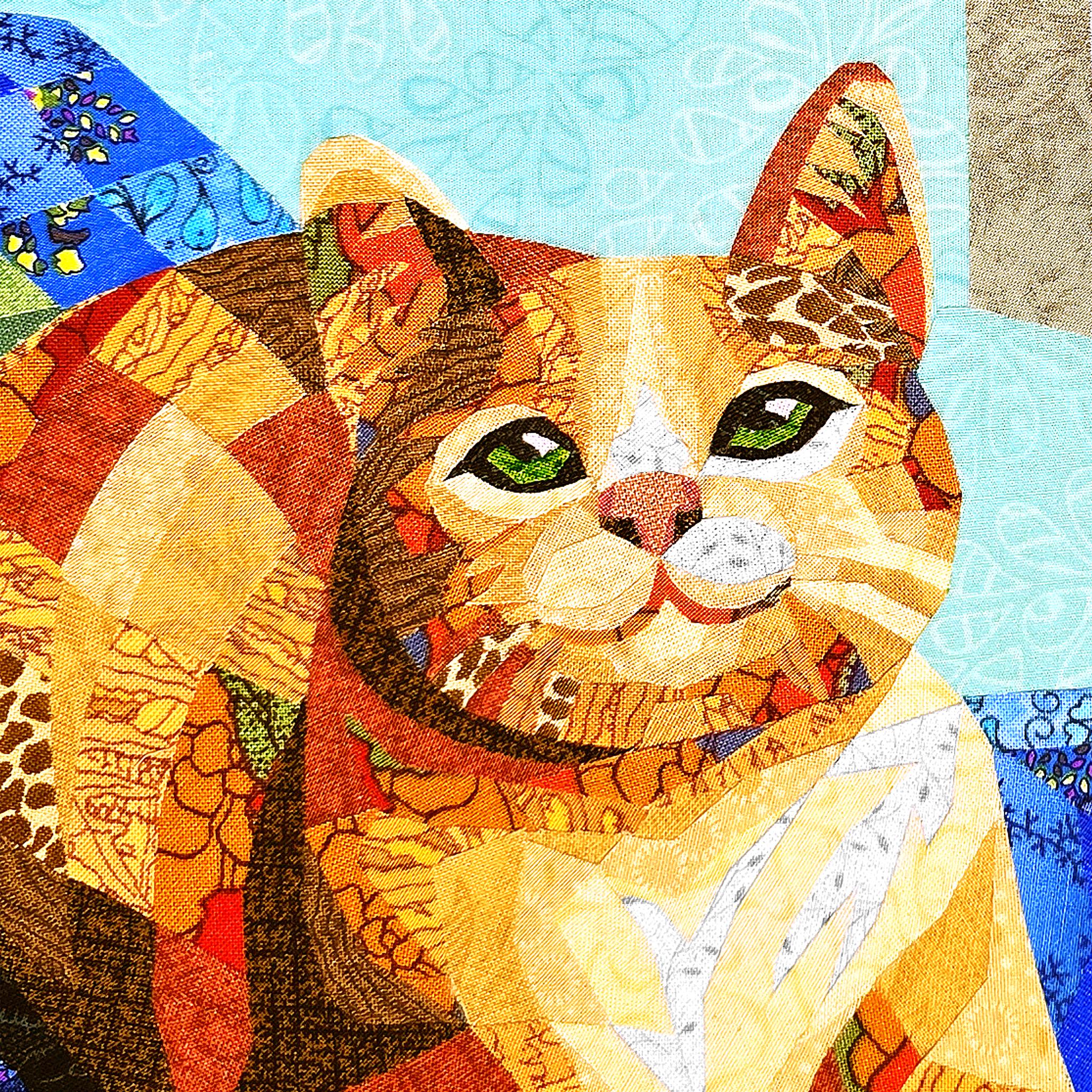 QUILT CATSULTANT. Cat Quilt Pattern, Fabric Collage, Applique - Etsy