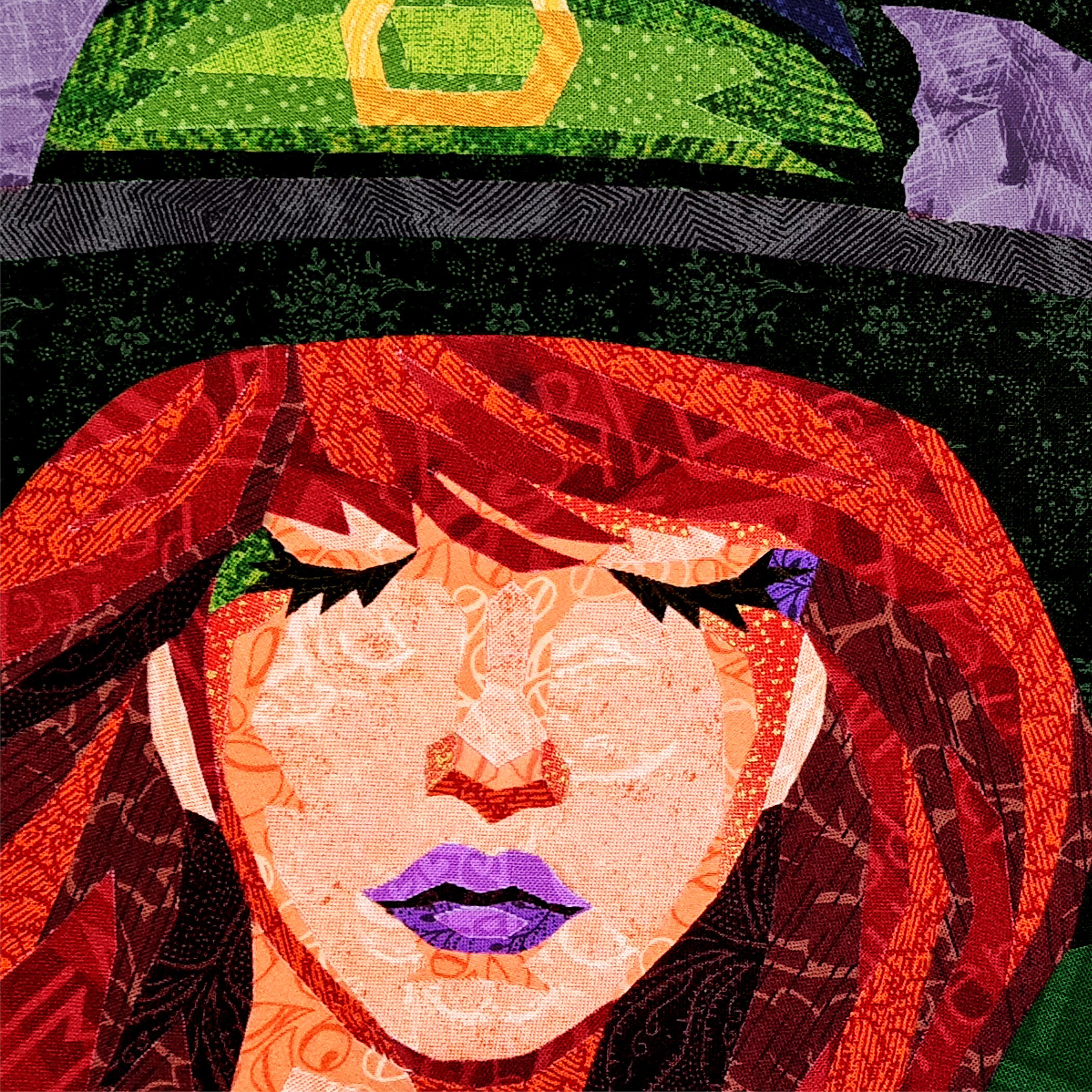 HALLOWEEN WITCH Quilt Pattern, Fabric Collage, Applique - Etsy