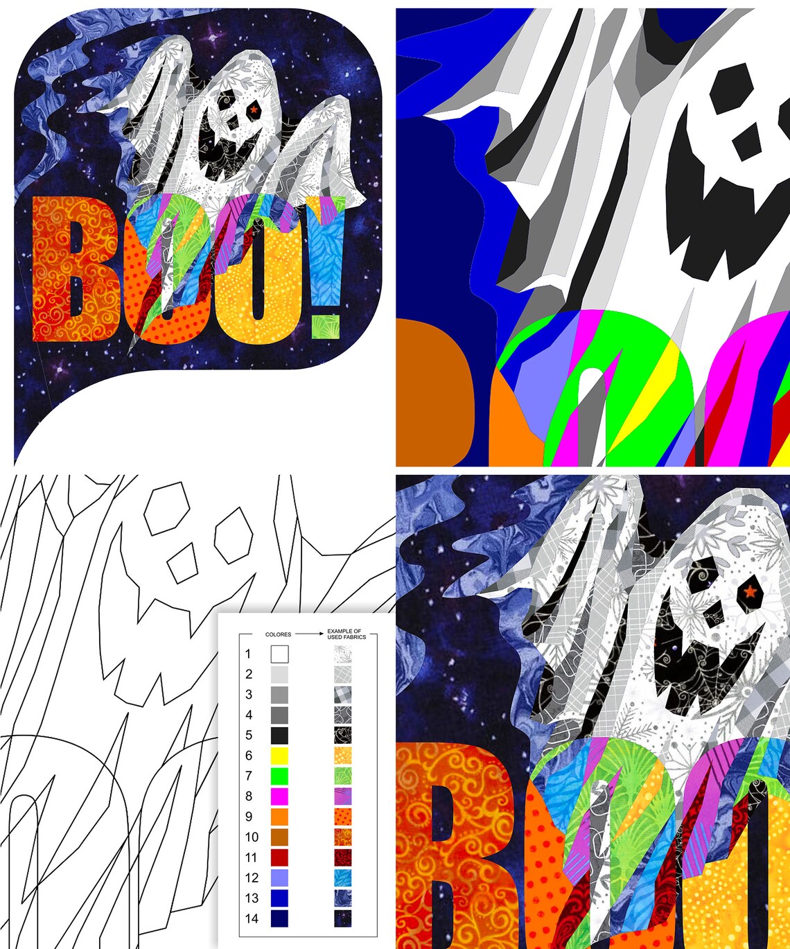 BOO Quilt Pattern | Etsy