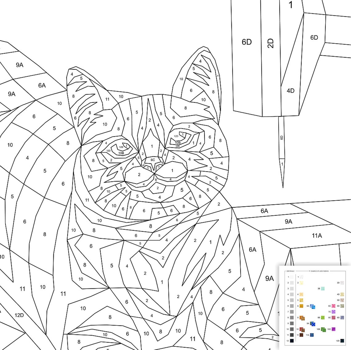 QUILT CATSULTANT. Cat Quilt Pattern, Fabric Collage, Applique - Etsy